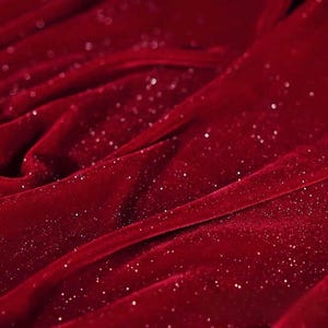 Glitter Korean Velvet Fabric: Gypsophila Four-way Stretch Drape - Etsy