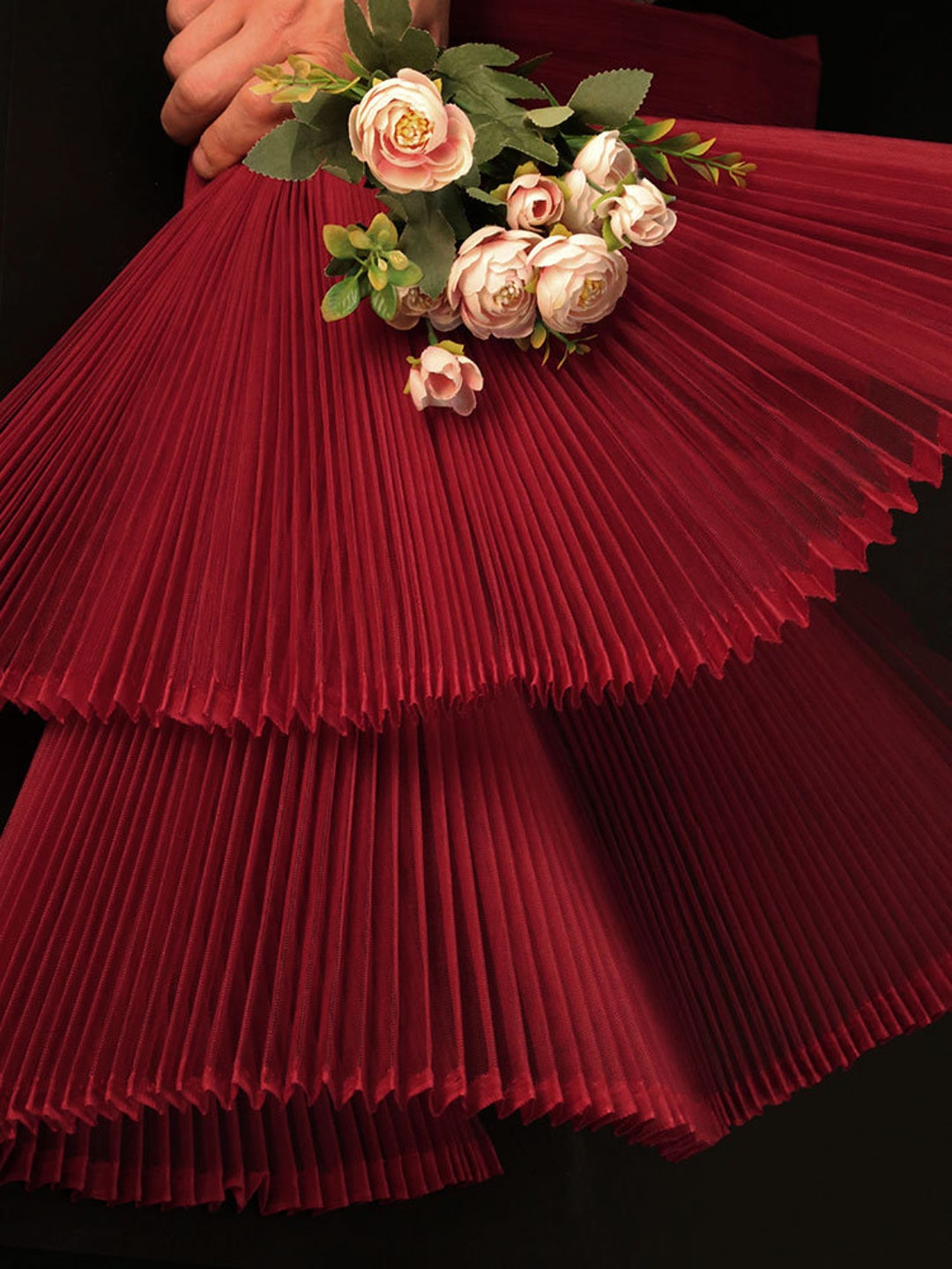 Pleated Hard Yarn Tulle Fabric: 63" Wide Designer Material - Etsy