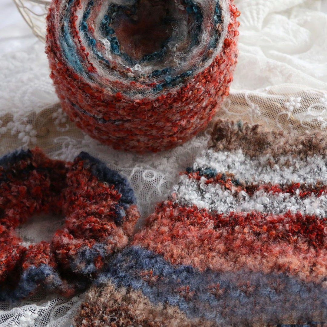 Gradient Dyed Mohair Yarn, Hand-painted Irregular Ombre DIY Knitting ...