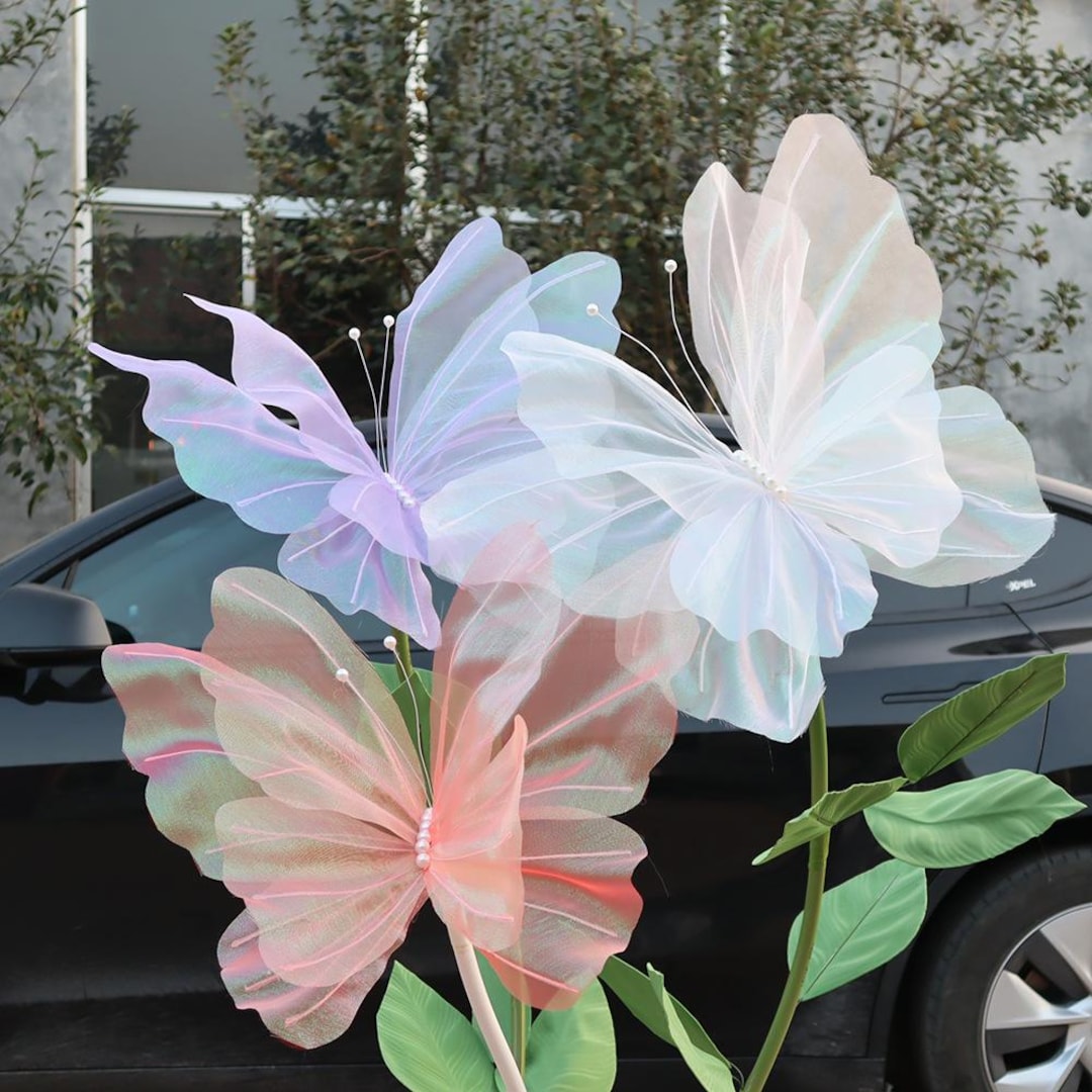 Large Silk Butterfly: Wedding Decor, Floral Centerpiece, Photo Booth ...