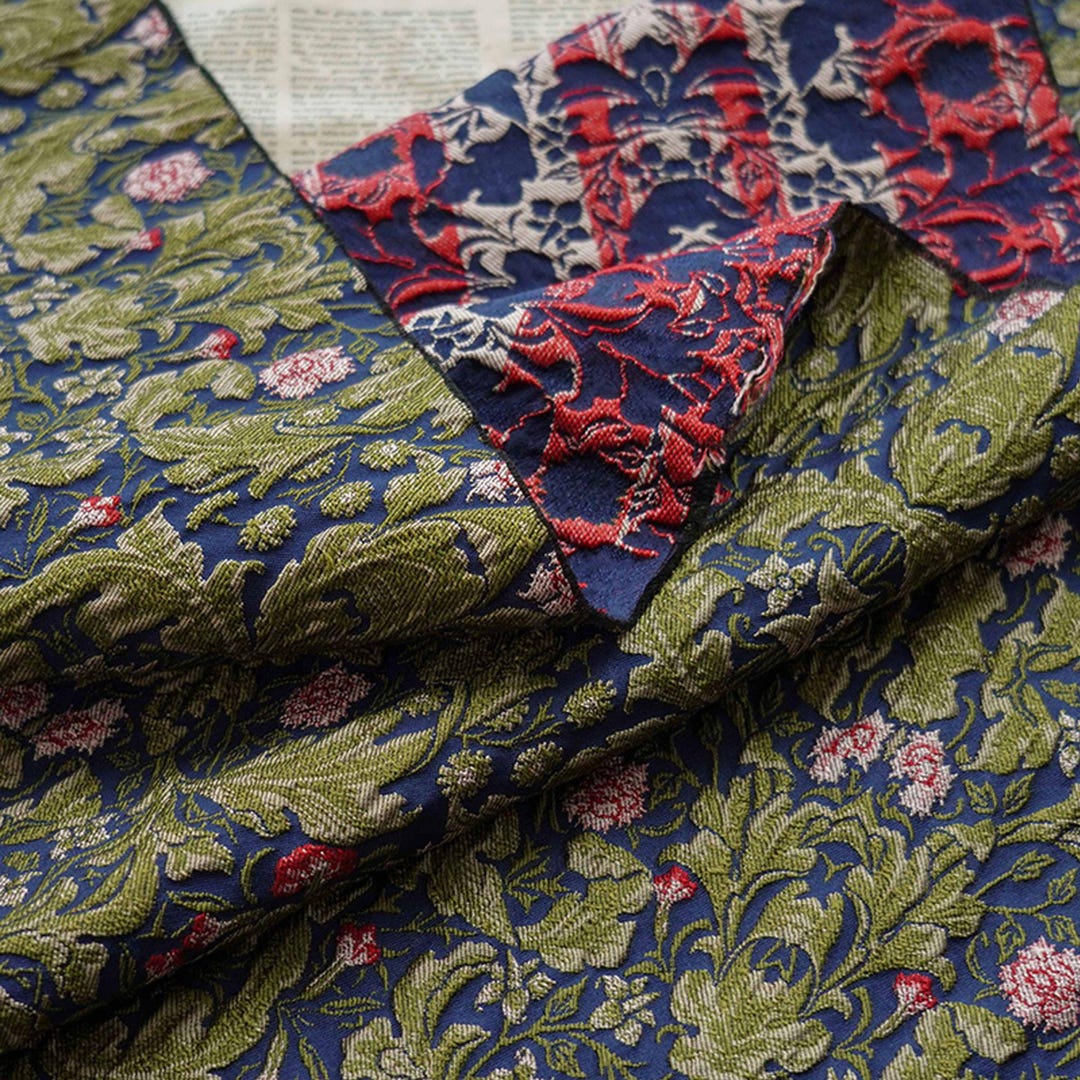 Floral Jacquard Upholstery Fabric: Victorian Edwardian Style, 55" Wide ...