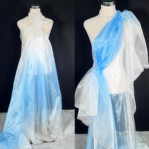 59"w Gorgeous Gradient Organza, Colorful Dress Wedding Net Yarn, Luxury ...
