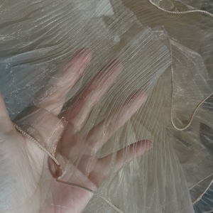 Sheer Pleated Ruffle, 13cm Wide 3D Folds Ruffle Organza, Designer ...