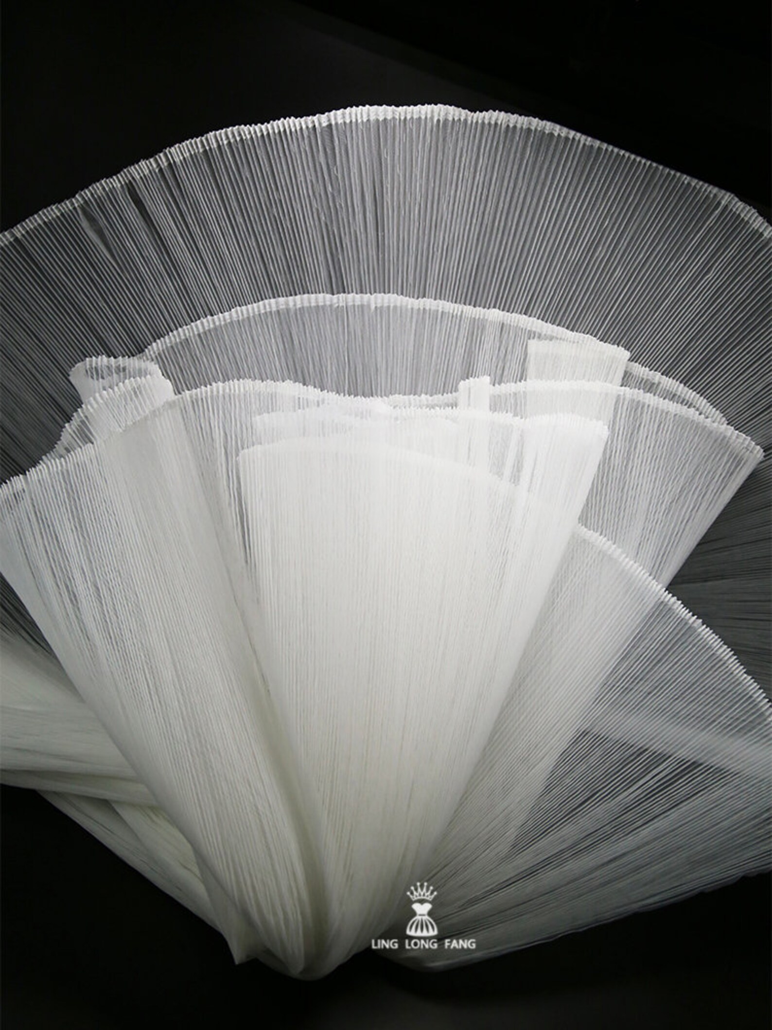 Pleated Hard Yarn Tulle Fabric: 59" Wide Designer Material - Etsy