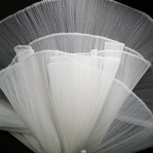 Pleated Hard Yarn Tulle Fabric: 59" Wide Designer Material - Etsy