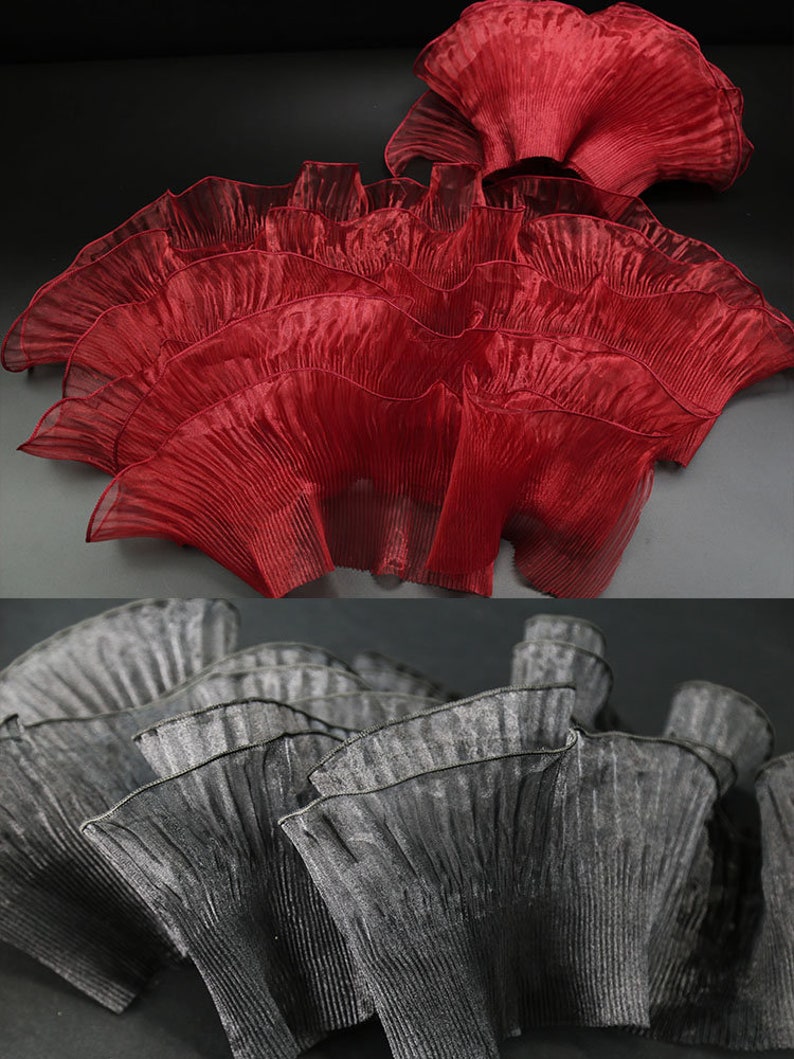 Sheer Pleated Ruffle 15cm Wide 3D Folds Ruffle Organza - Etsy