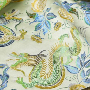 Filled With Dragons Jacquard Fabric, Designer Fabric, Prom Dress, 59"w ...