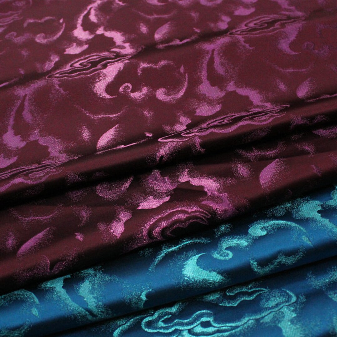 2 Color Cloud Style Brocade Fabric, Jacquard Fabric, Costume Dress ...