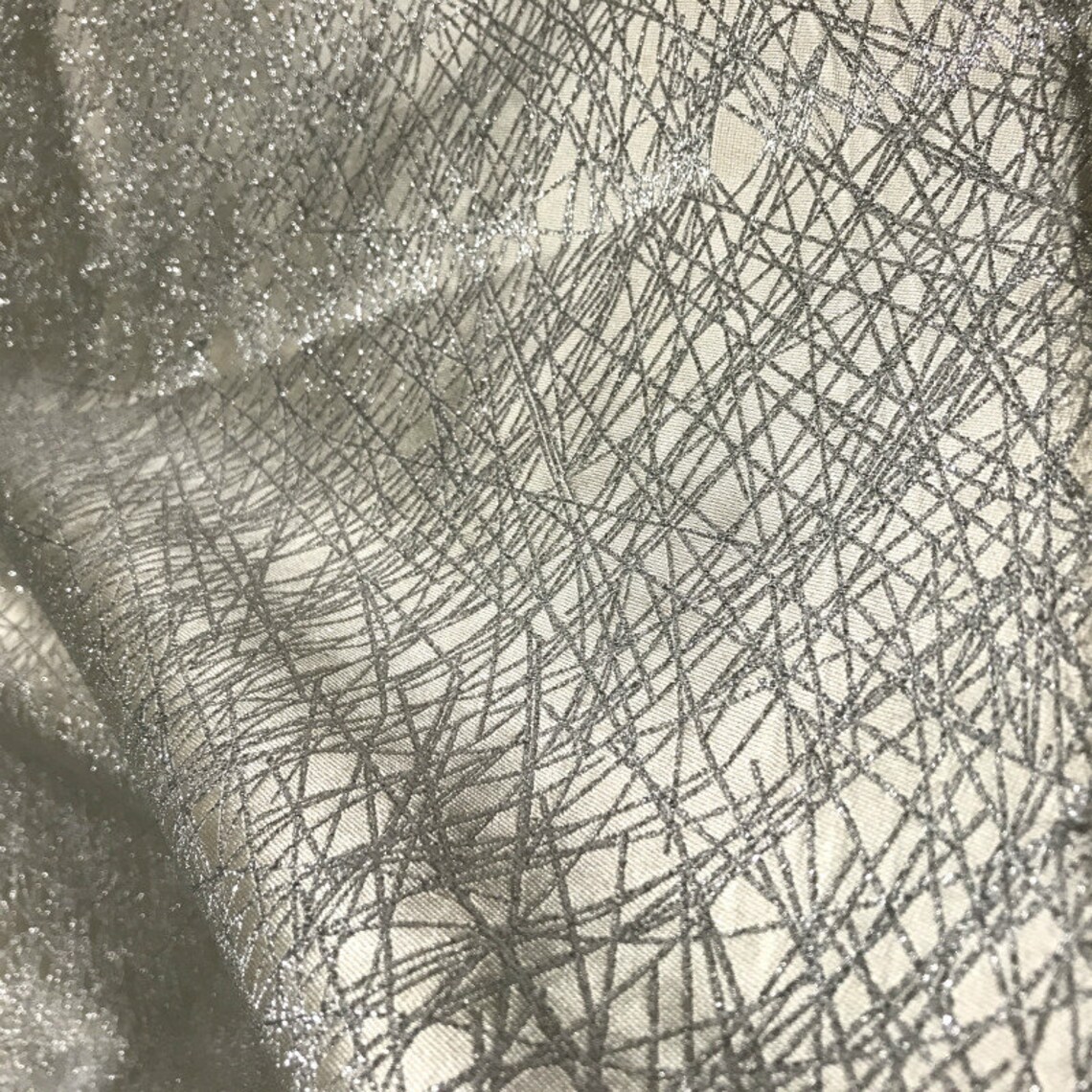 High-grade Silver Thread Texture Jacquard Designer Fabric - Etsy