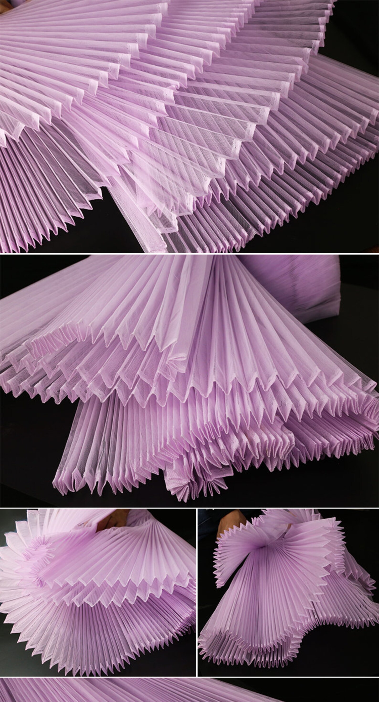 Pleated Hard Yarn Tulle Fabric: 63" Wide Designer Material - Etsy