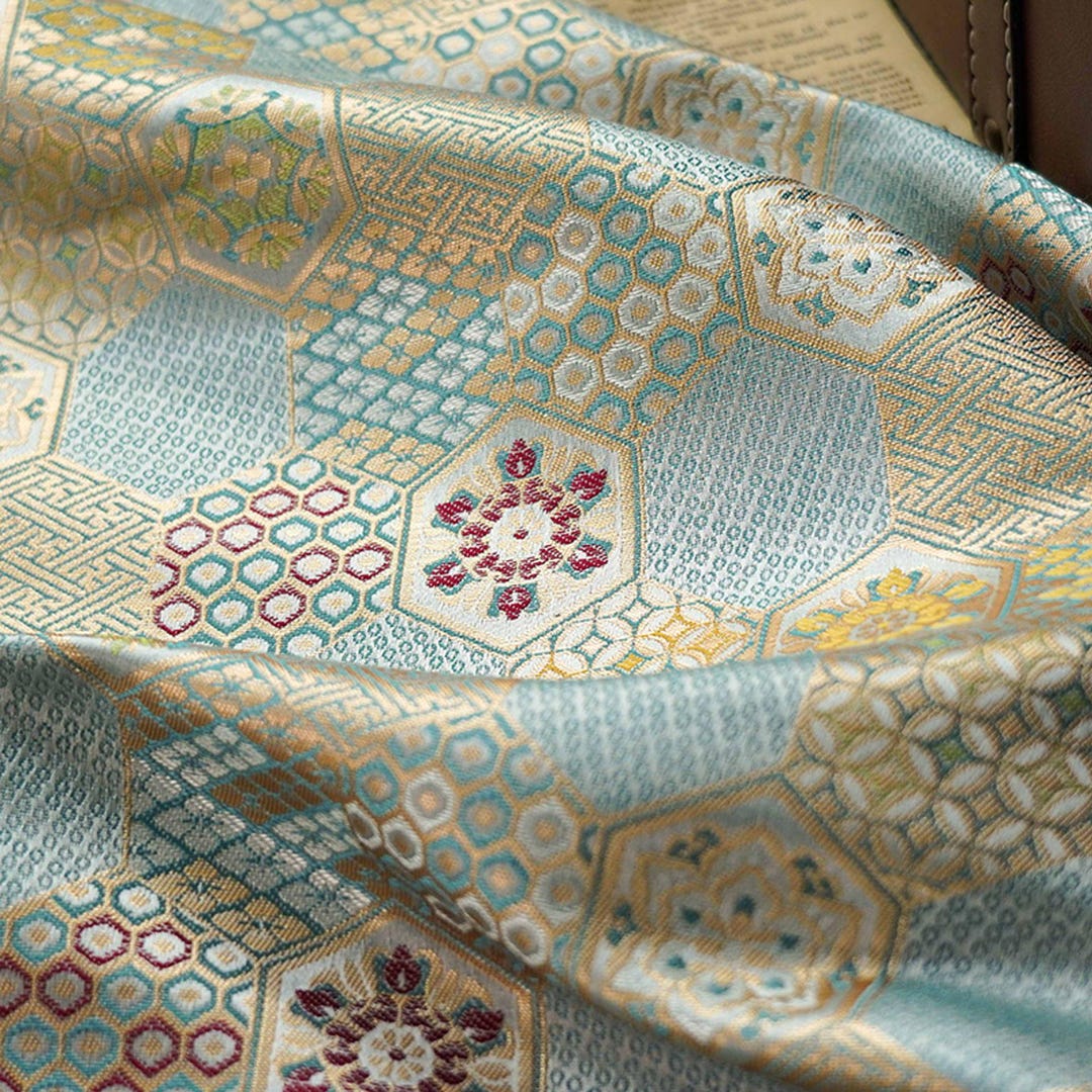 59"w Japanese Fabric, Kinran Fabric Brocade by Meter, Kimono, Yukata ...