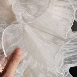 Sheer Pleated Ruffle, 13cm Wide 3D Folds Ruffle Organza, Designer ...