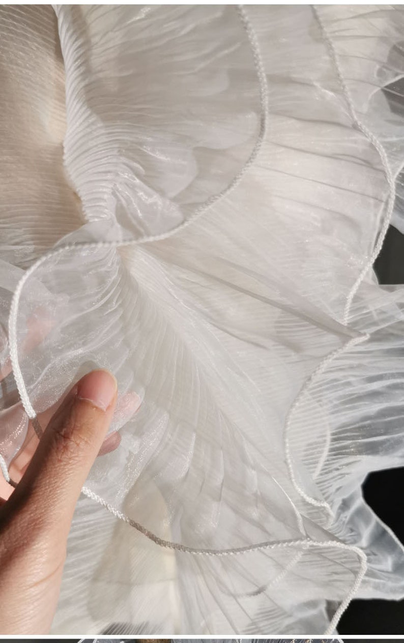 Sheer Pleated Ruffle 13cm Wide 3D Folds Ruffle Organza - Etsy