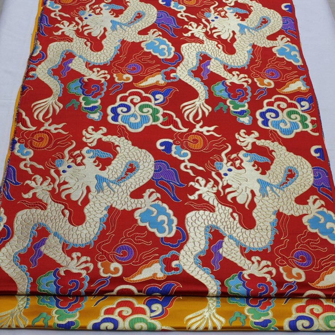 Chinese Dragon Robe, Cheongsam, Tibetan Robe, Spinning Fabric, Silk ...