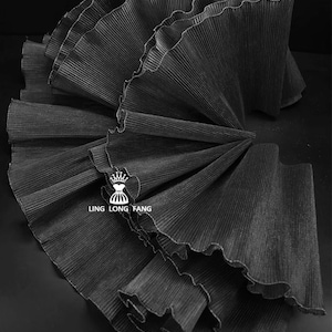 Metallic Luster Lace, 27cm Wide 3D Folds Ruffle Organza, Designer ...