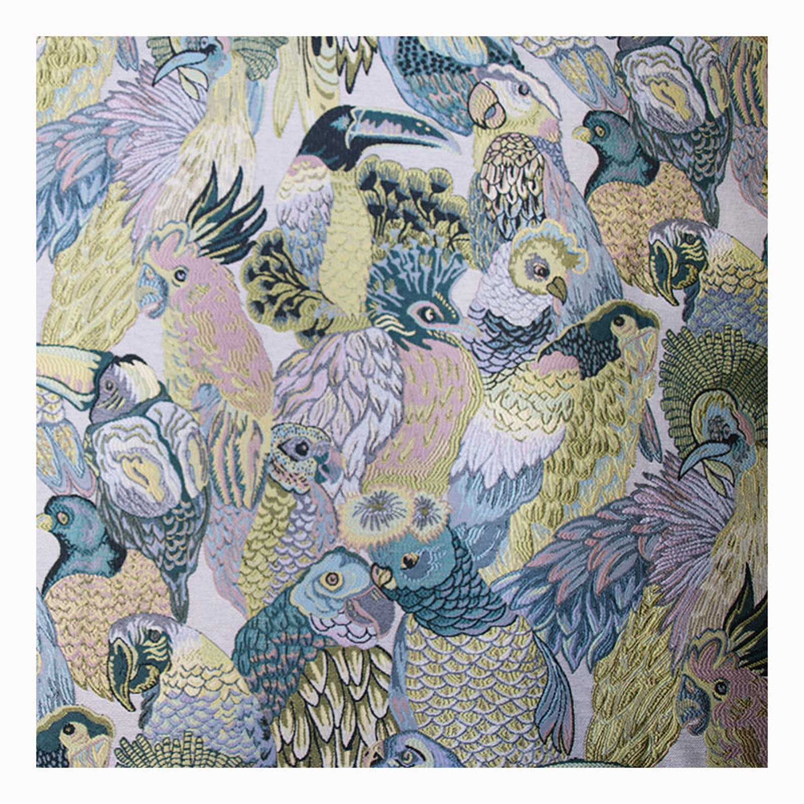 Parrot Jacquard Fabric: Designer Upholstery & Sewing Material, 57"w - Etsy
