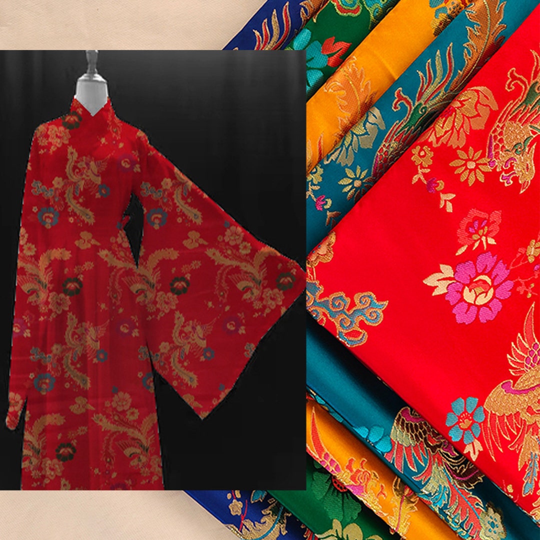 29.5"w Birds Fabric, A Hundred Birds Are Paying Homage to a Phoenix ...