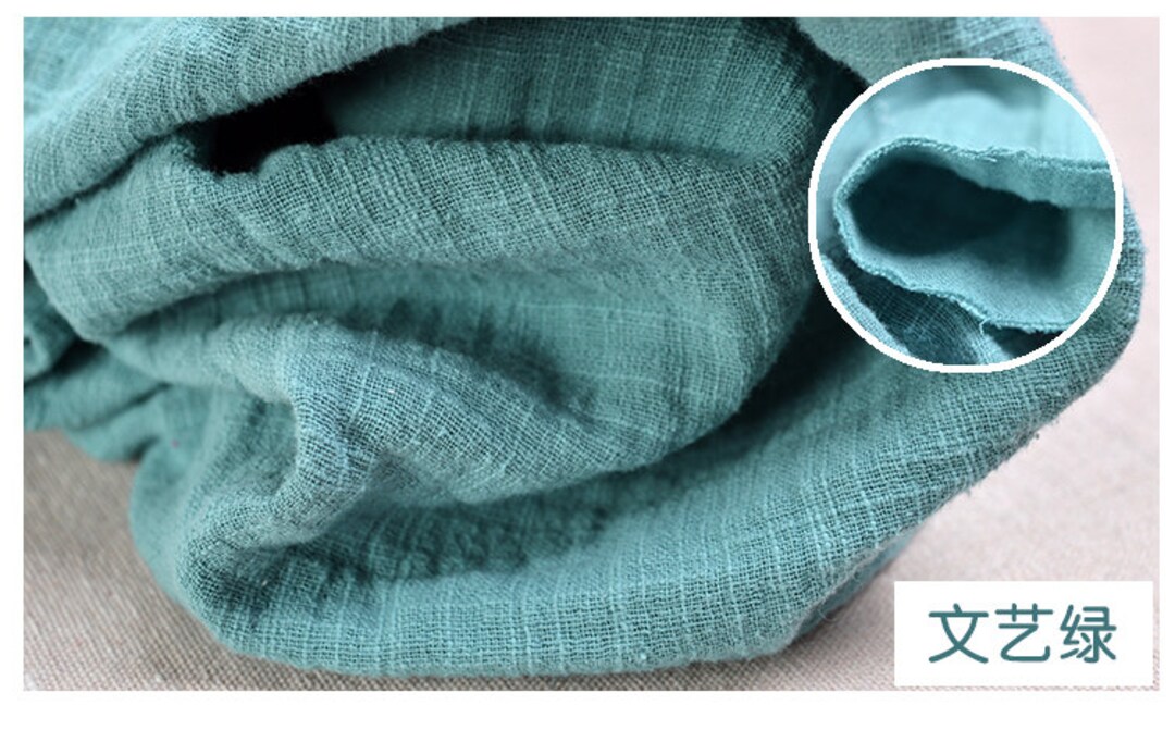 Linen Cotton Blend Fabric: Double Layer, 55" Wide, DIY Sewing - Etsy