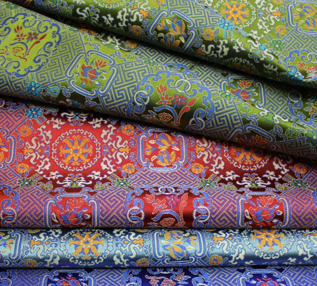 Thangka Pattern Brocade Fabric: Tibetan Jacquard Satin (29.5"w) - Etsy