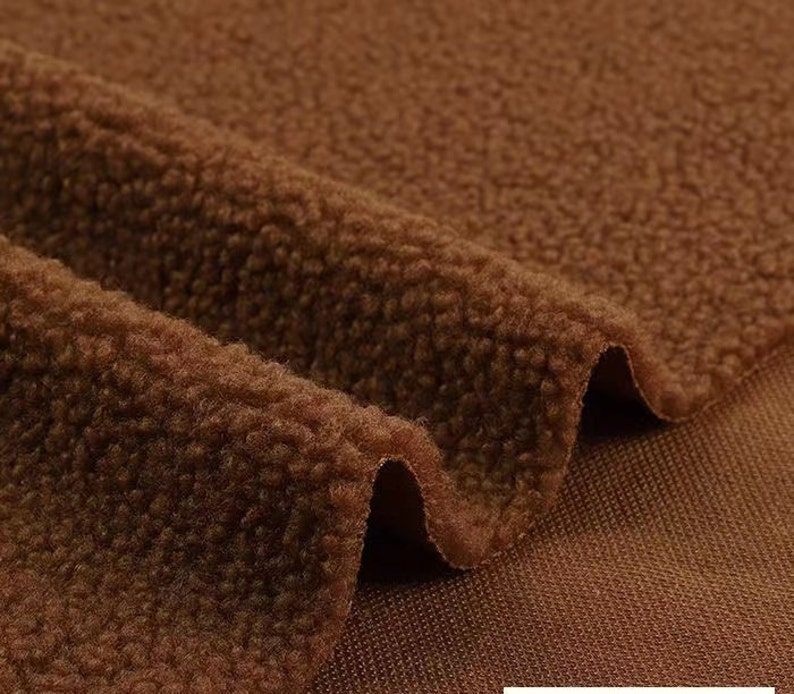 Fuzzy Coral Fleece Fabric: Soft Polyester Knit, 63" Wide - by the Meter ...