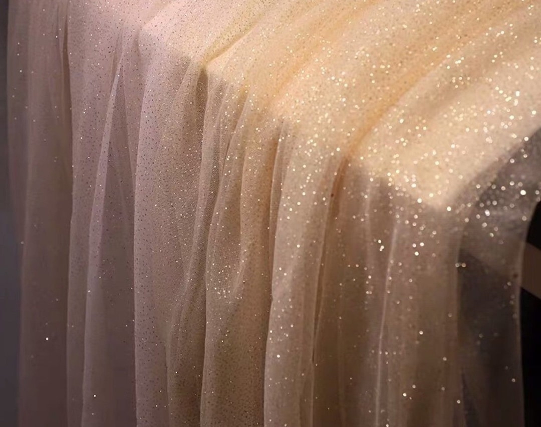 Glitter Voile Fabric: Silver-sprayed Mesh, Romantic Wedding Veil, 59"w ...