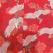 59w Red Birds Fabric Chinese Crane Jacquard Satin - Etsy