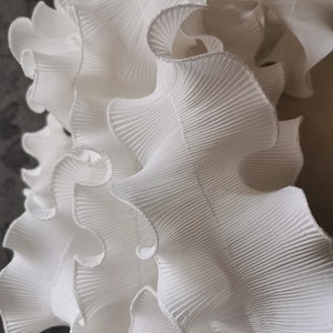 White Waves Lace: 3D Ruffle Organza Fabric (9.5cm Wide) - Etsy