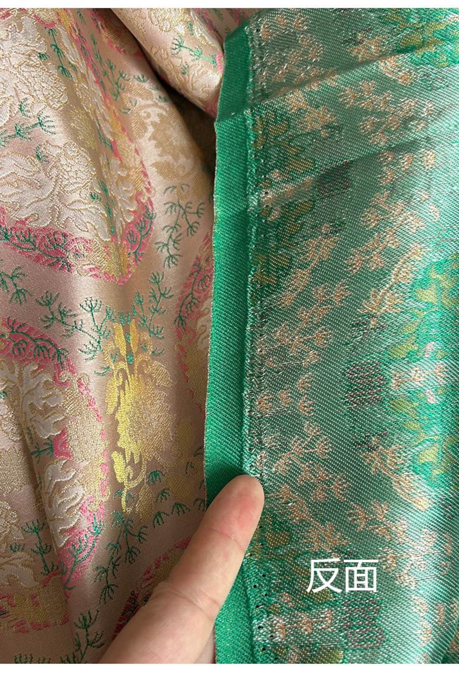 Floral Brocade Jacquard Fabric: Retro Gold Fish Style, 59" Wide - Etsy