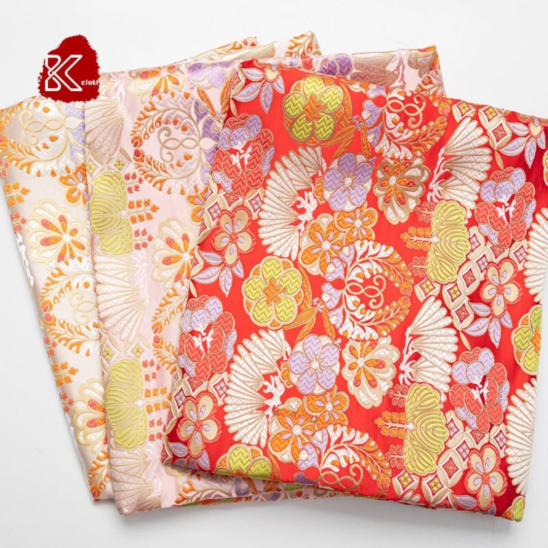 Japanese Nishijin Ori Fabric, Traditional Banana Flower Japanese ...