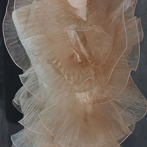 Sheer Pleated Ruffle, 13cm Wide 3D Folds Ruffle Organza, Designer ...