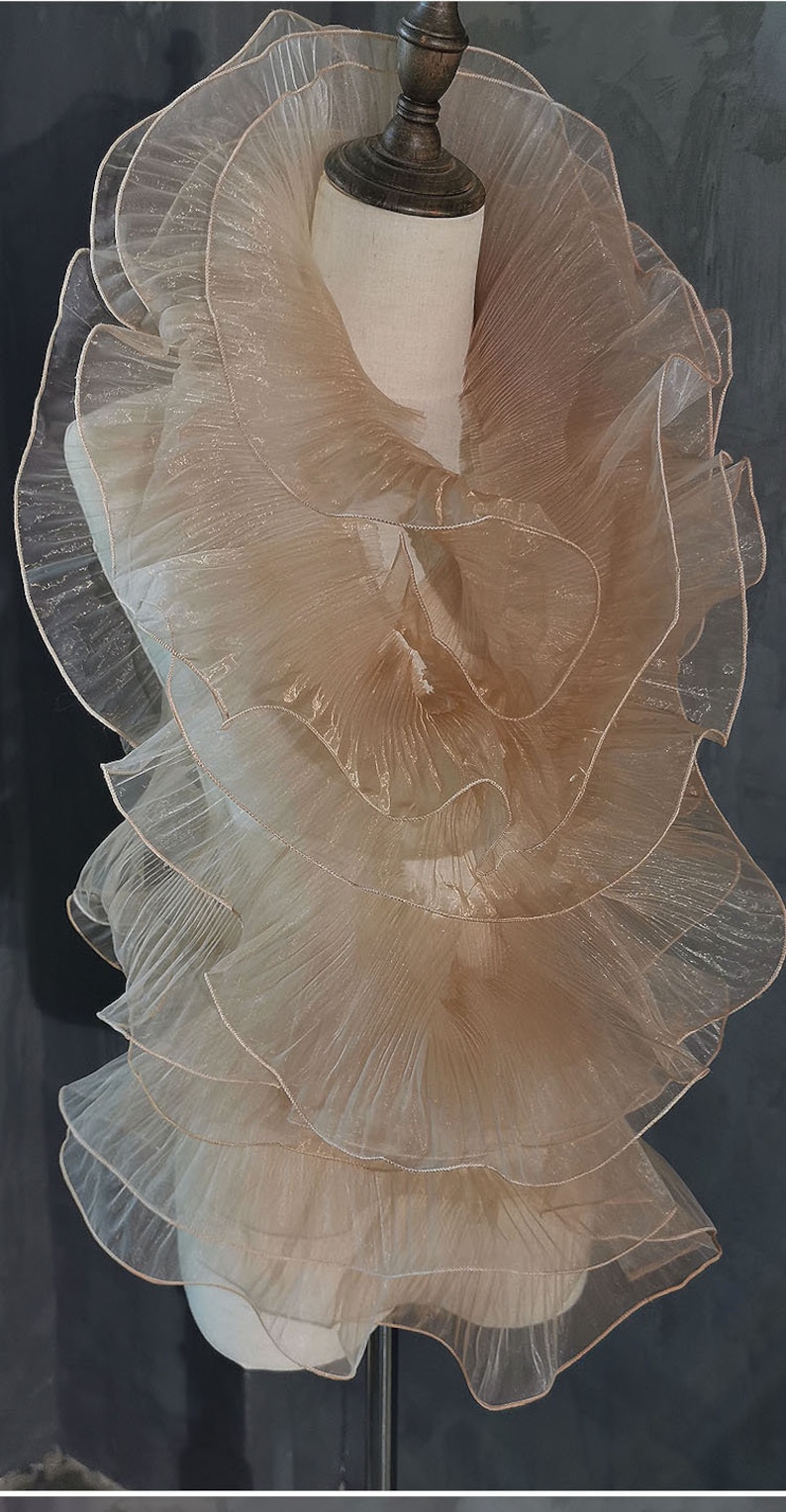 Sheer Pleated Ruffle 13cm Wide 3D Folds Ruffle Organza - Etsy