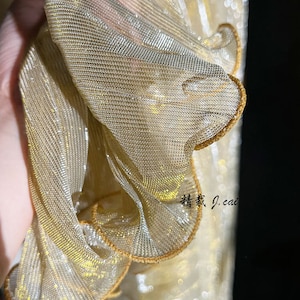 Sheer Laser Glitter Pleated Shiny Mesh Fabric, 59"w, Designer Fabric ...