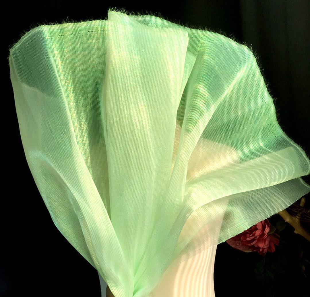Shiny Crinkle Yarn Stiffened Organza Fabric, 59" Wide Designer Fabric ...