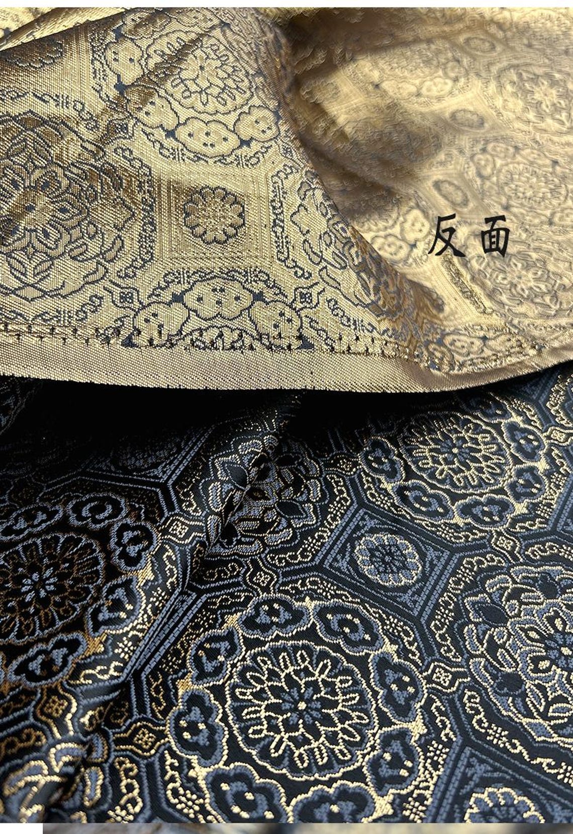 Japanese Kinran Brocade Fabric: Kimono, Geisha Bowknot, Upholstery (59 ...
