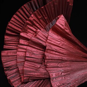 Metallic Luster Lace, 69cm Wide 3D Folds Ruffle Organza, Designer ...