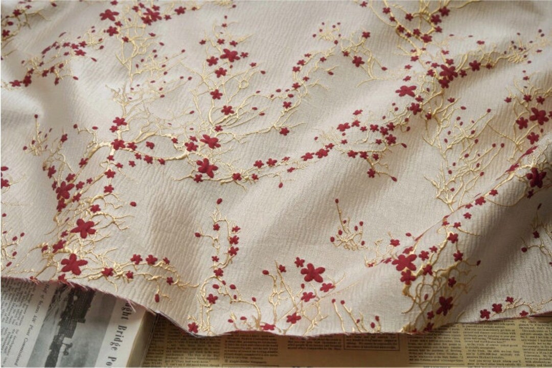 Gold Thread Jacquard Fabric, 3D Oil Painting Texture, Designer Fabric ...