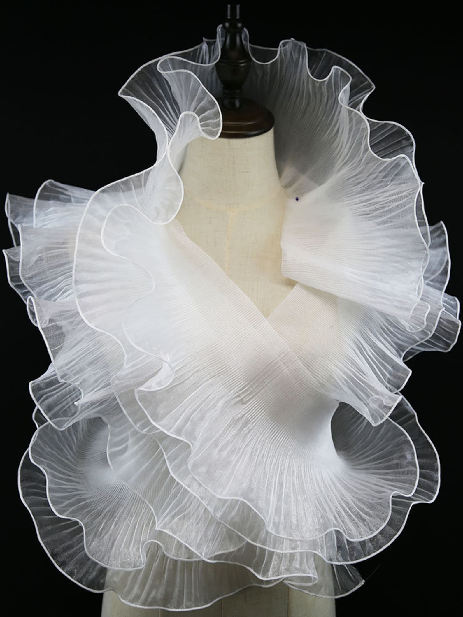 Sheer Pleated Ruffle 15cm Wide 3D Folds Ruffle Organza - Etsy