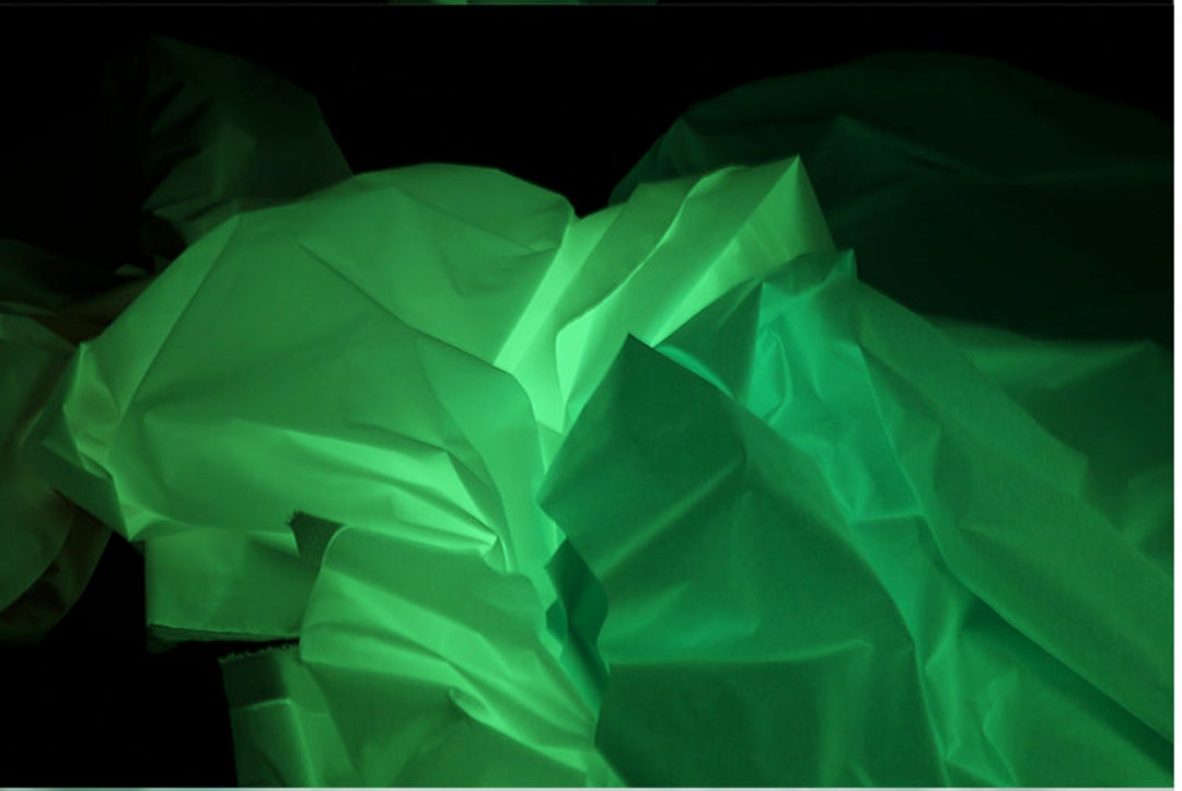 Midnight Green Laser Luminous Reflective Fluorescent Fabric, DIY Fabric ...