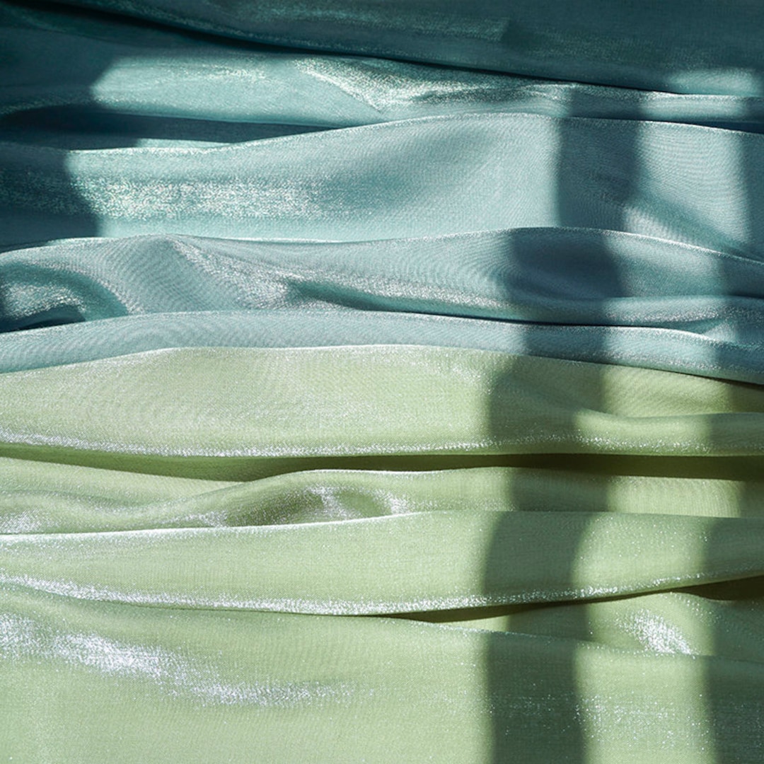 Gradient Mercerized Cotton Fabric: Shiny Satin Silky Material, 59" Wide ...
