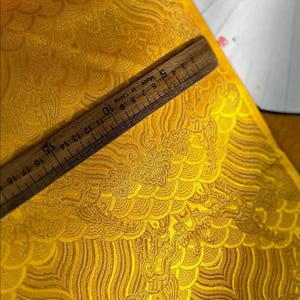 Gold Metallic Brocade Fabric: 59" Wide Silk Rayon Blend - Etsy