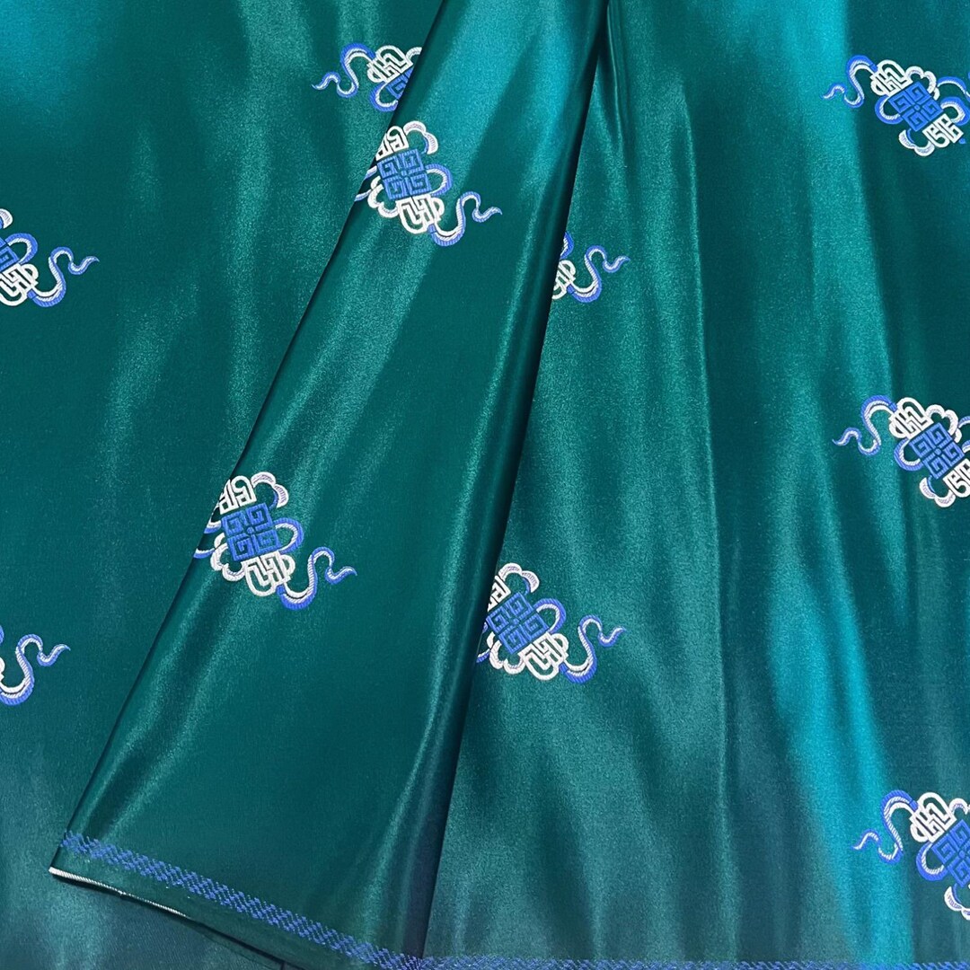 Chinese Brocade Fabric With 'fu' Symbol – Elegant Jacquard for ...