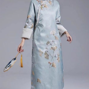 55"w 3D Ginkgo Pattern Jacquard Fabric/decorative Costume Dress Satin ...