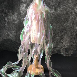 7cm Wide Water Ripple Ruffles Mermaid Bright 3D Lace Transparent Yarn ...