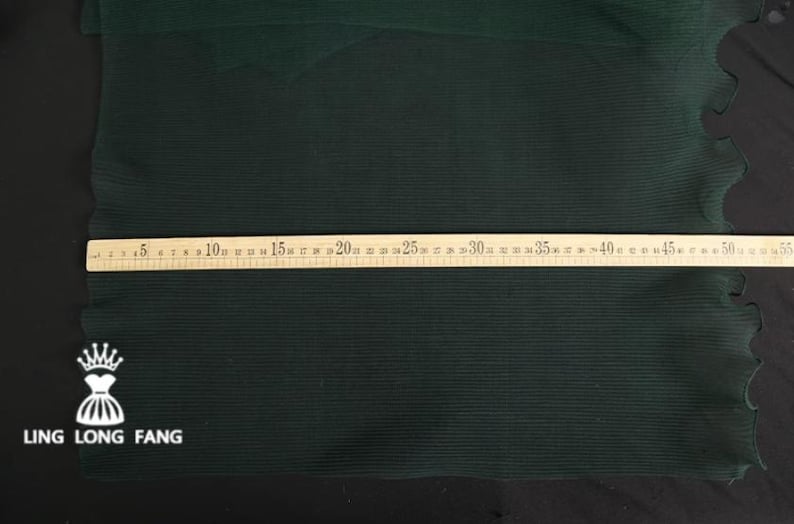 Pleated Ruffle Organza Fabric: Teal Green, Stiff Texture, 20"w - Etsy