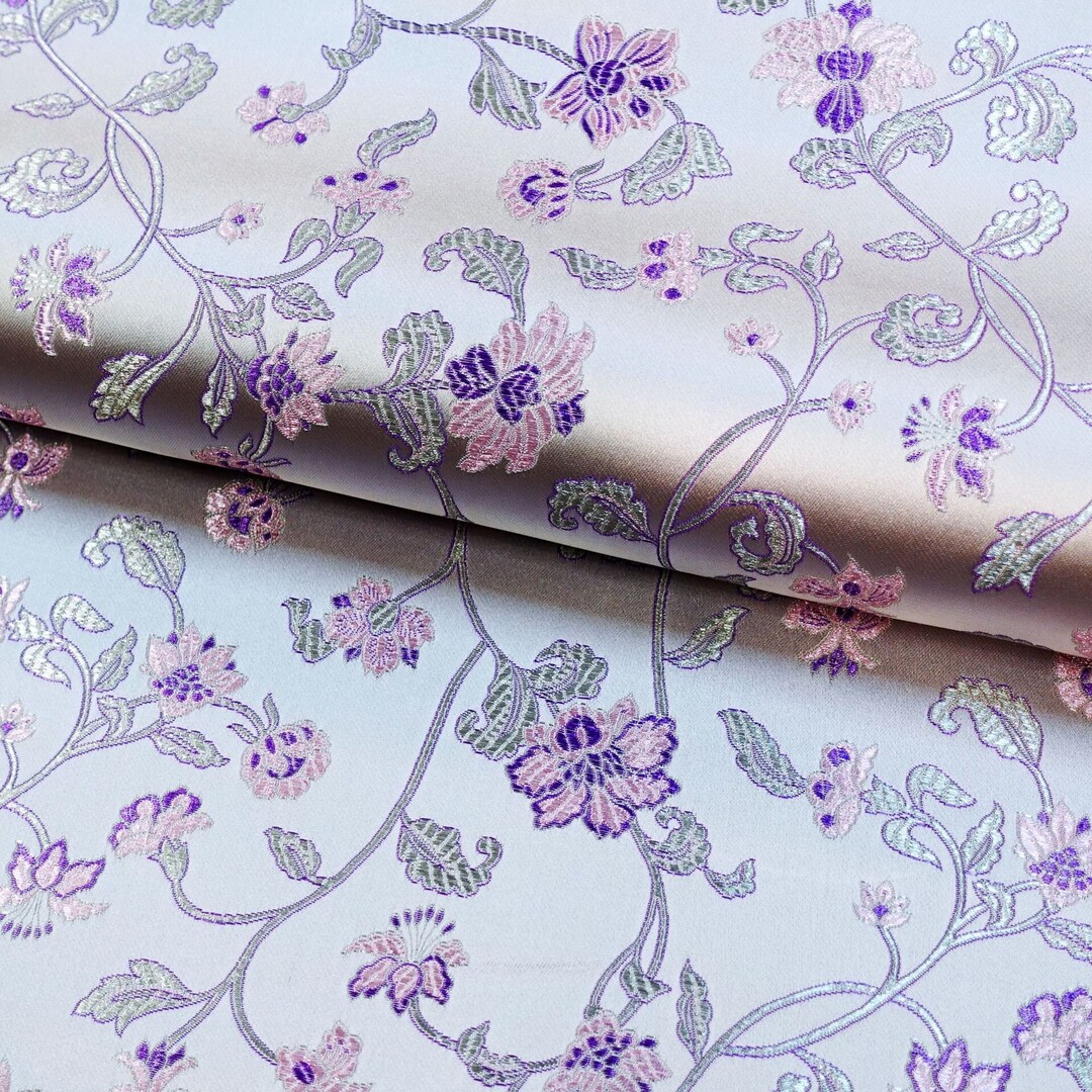 Chinese Vine Flower Brocade Fabric | 12.99 Full Meter Price | 45" Wide ...