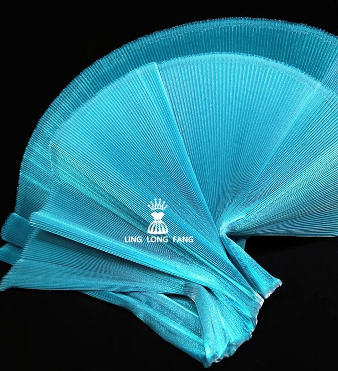 Shiny Crinkled-textured Pleated Tulle Fabric, 59" Wide Designer Fabric ...