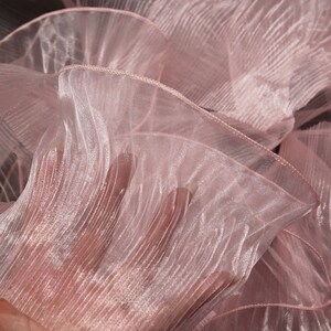 Sheer Pleated Ruffle, 15cm Wide 3D Folds Ruffle Organza, Designer ...