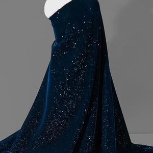 Glitter Korean Velvet Fabric: Gypsophila Four-way Stretch Drape - Etsy