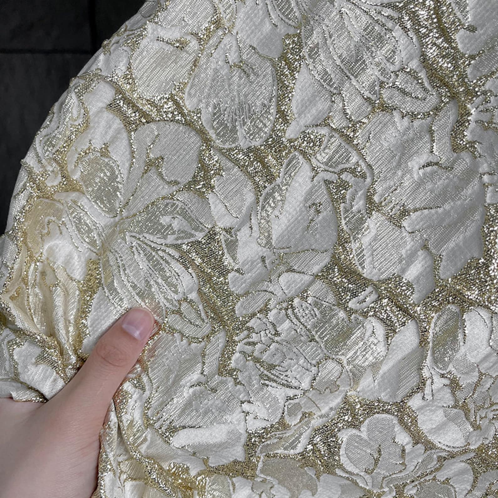 53w Gold Pattern Embossed Effects Jacquard Fabric 3D - Etsy