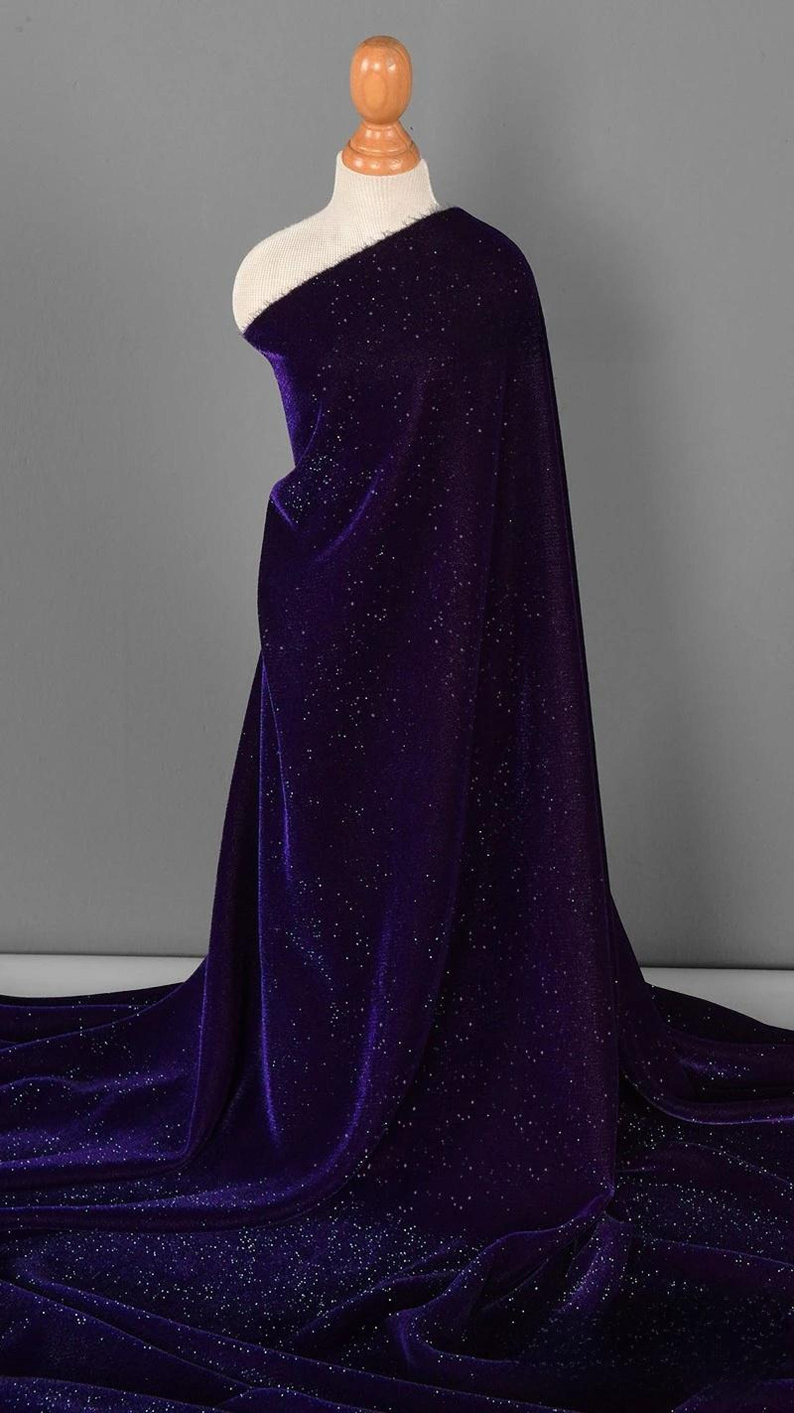 Glitter Korean Velvet Fabric: Gypsophila Four-way Stretch Drape - Etsy